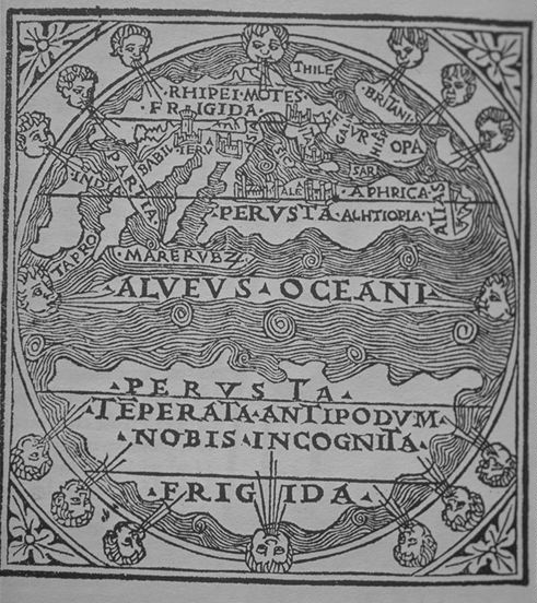 201C Macrobian world map, Johannes Eschuidus, 1489 (Nordenskiöld)